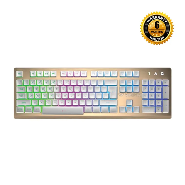 Walton WKG010WB RGB Gaming Keyboard With Dark Golden Color Aluminum ...