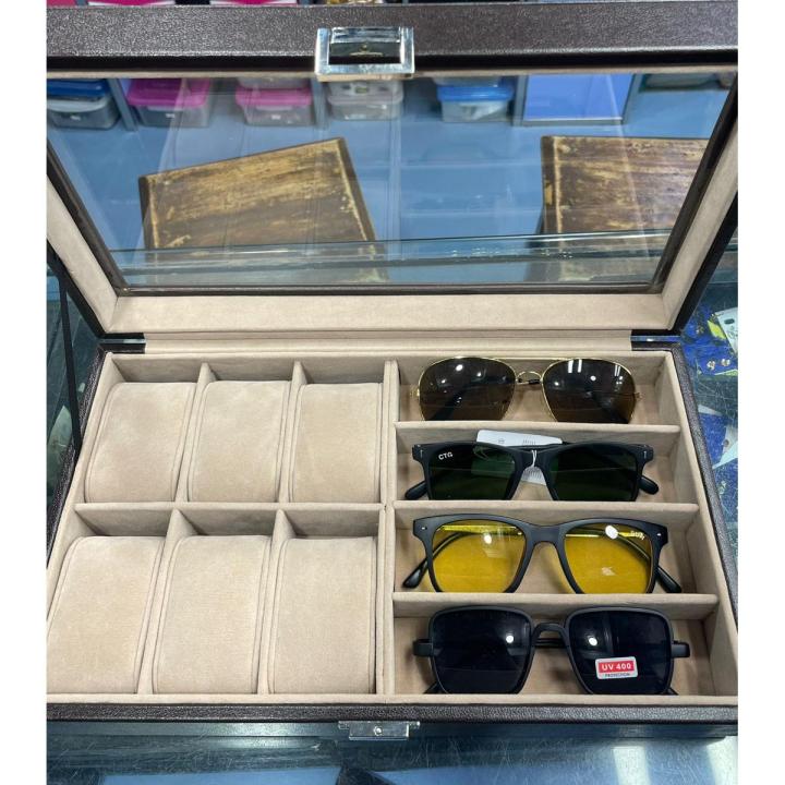 watch box with sunglass box wood watch box Wooden Watch Box watch ...