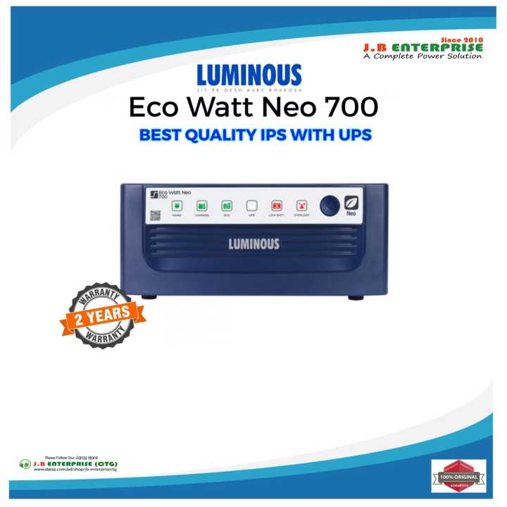 Luminous Eco Watt Neo 700 IPS UPS | 12V | 500 Watt | Square Wave ...