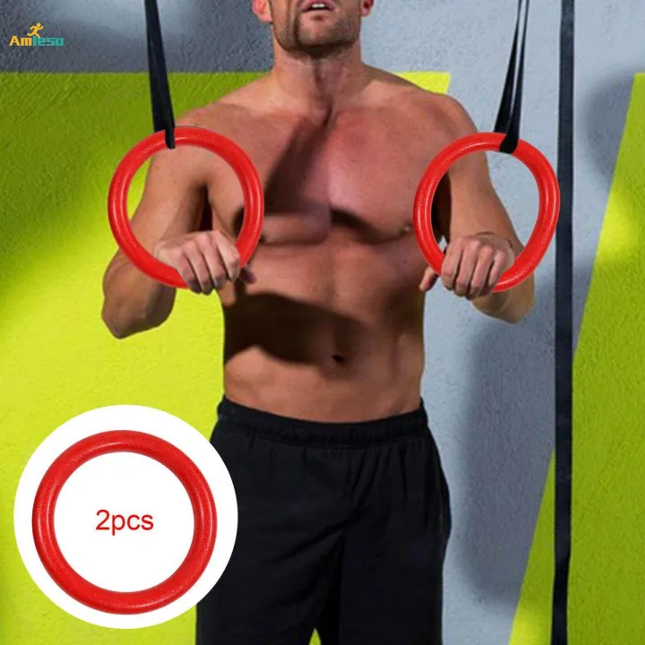 2x Gymnastics Rings Training Rings for Women Men Non Slip Rings ...