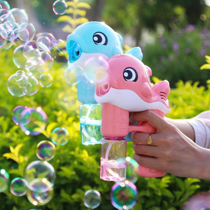 Dolphin Bubble Gun with Automatic Bubbling for Children | Daraz.com.bd