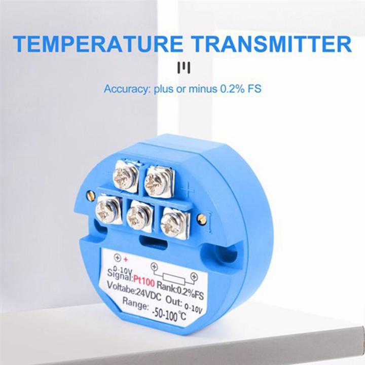 10PCS RTD PT100 Temperature Transmitter DC24V Minus 50 - 100 Degree ...
