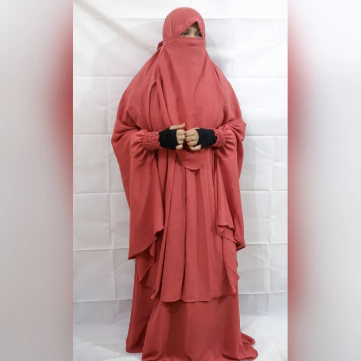 Khimar Borka Adjusted Niqab Hijab With Skirt Full Set (স্কার্ট ও খিমার ...