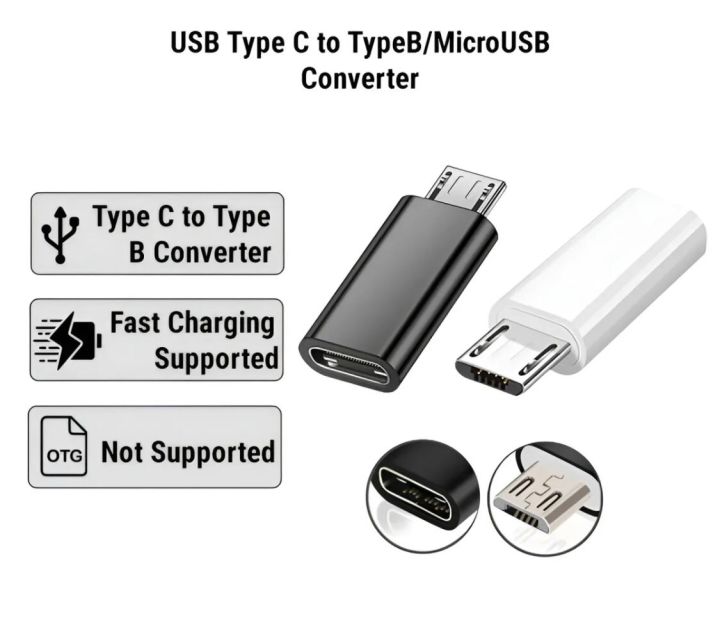 Micro B USB C 3.0 Male to Type C Female Adapter Type-C USB3.0 Micro B ...