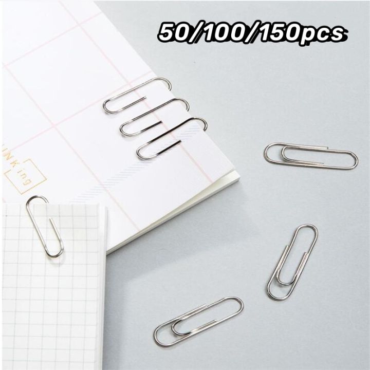 50/100/150pcs Metal Classic Paper Clips Portable Mini Paperclip ...