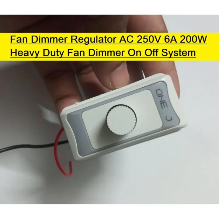 Piano Fan Dimmer Regulator AC 250V 6A 200W Heavy Duty Fan Dimmer On Off ...