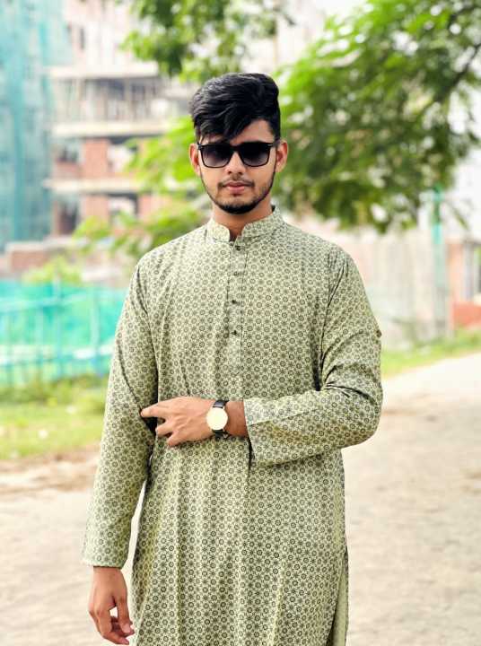 Lemon Fresh Panjabi - Brand New Design with Chest Contrast - Soft ...