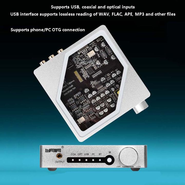 HIFI Audio Decoder PCM1794 96KHz/24bit Lossless Digital Decoder Wireless Bluetooth 5532DD Op Amp ...