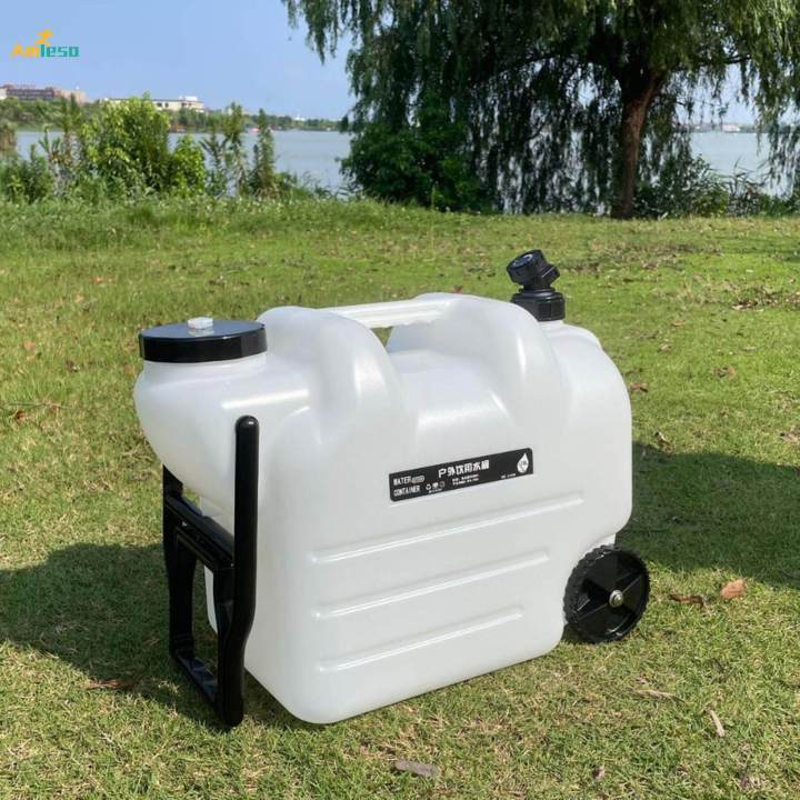 Water Container Wheeled Water Barrel for Camping Household Self Driving ...