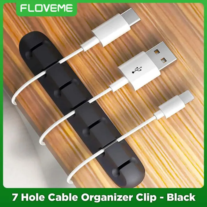 Floveme Cable Clip Self Adhesive Cable Organizer Wire Holder Cable ...