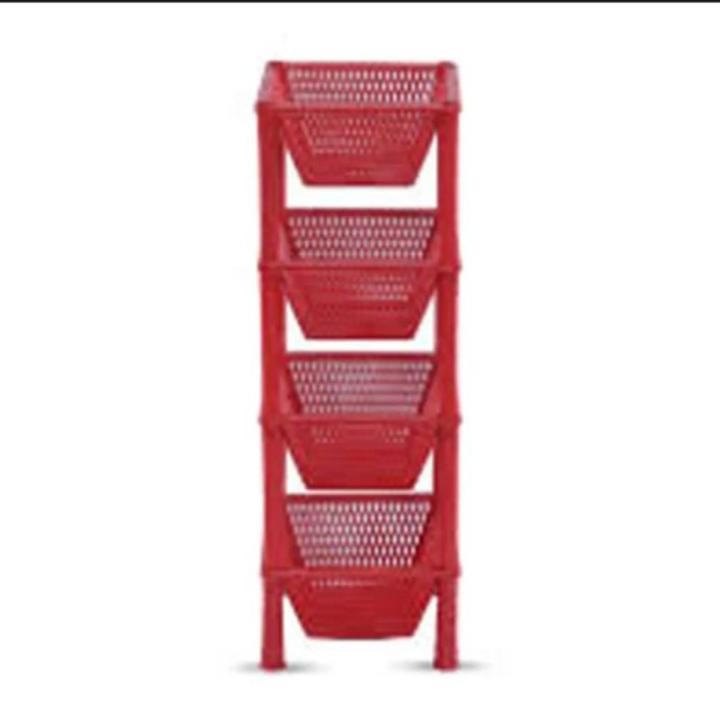 Premium Shoe Rack 4- Step Red -Alna | Daraz.com.bd