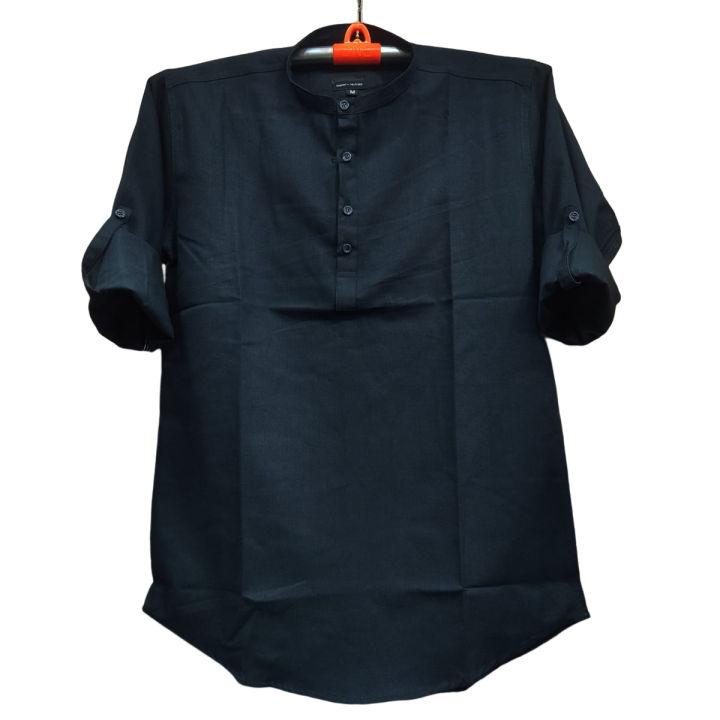 Katua Pure Black Katua - Shirt For Men | Daraz.com.bd