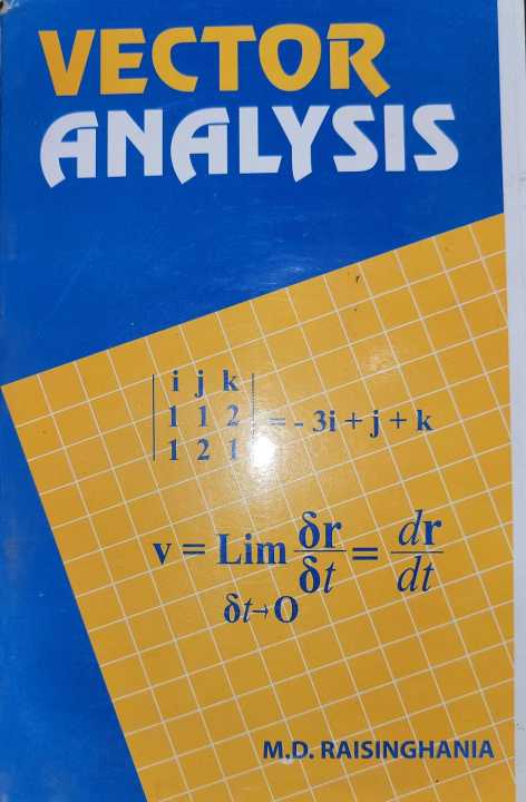 Vector Analysis By M. D. Raisinghania | Daraz.com.bd