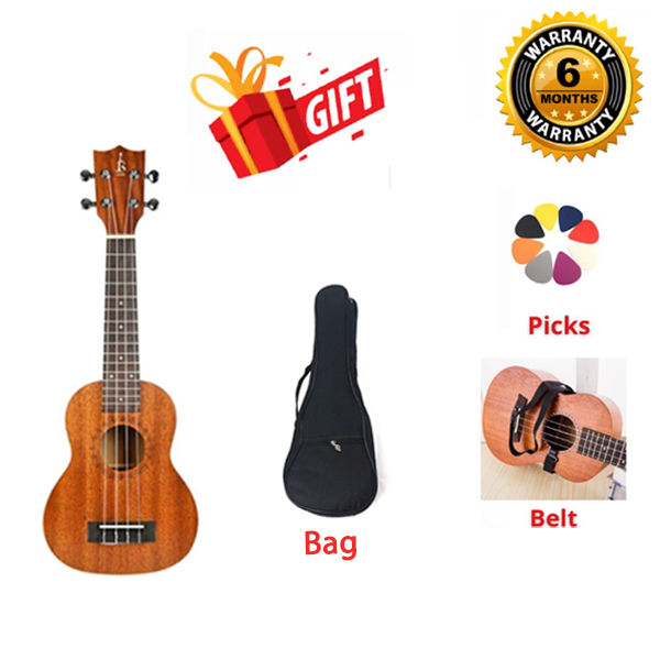 21" Mahogany Ukulele Concert Acoustic 4 String Guitar Ukulele With Bag ...