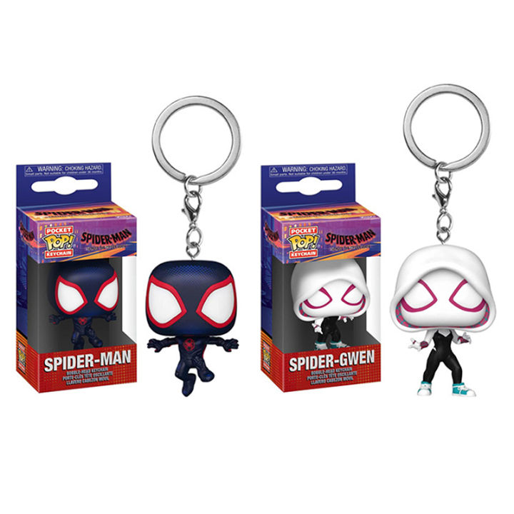 Miles Morales GWEM Keychains PVC Peter Parker Spider Man Figure Anime ...