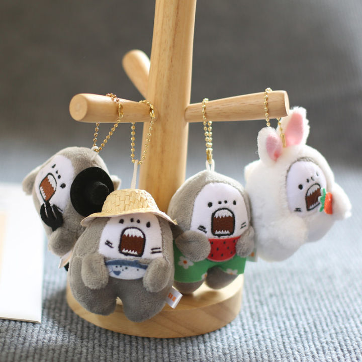 Creative Shark Keychains Cartoon Design Unique Plush Shark Doll ...