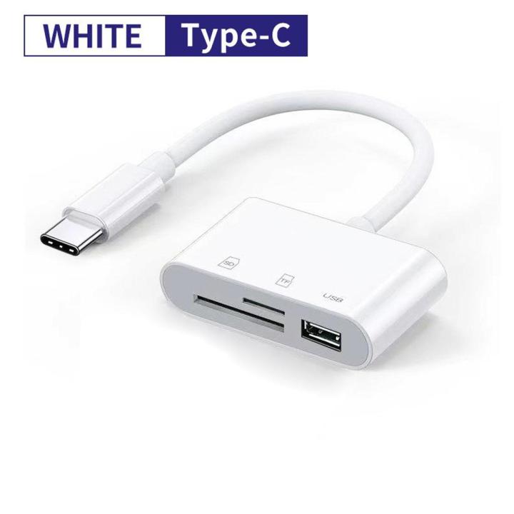 【3C VictoryEagle】Type-C Reader OTG Adapter U SD/TF Card Reader for Ma-cBook Sm-artphone Data ...