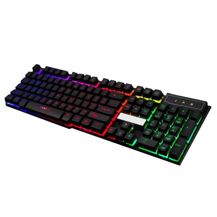 Keyboard Colorful Backlight Plug and Play ABS 104 Keys Rainbow ...