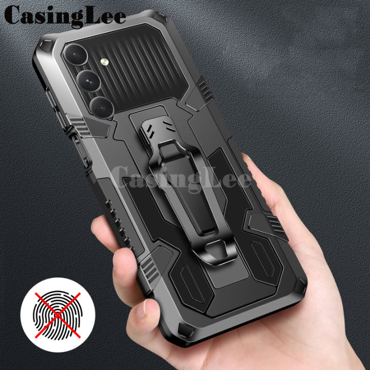 For Samsung Galaxy M35 Case Shockproof Armor Stand Holder with Metal ...