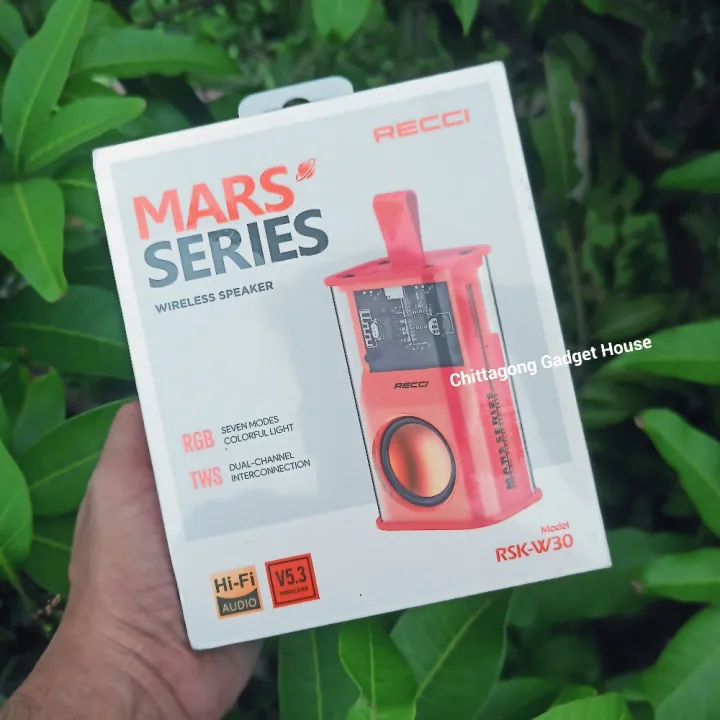 RECCI RSK-W30 Mars Series Bluetooth 5.3 Transparent Wireless Speaker ...