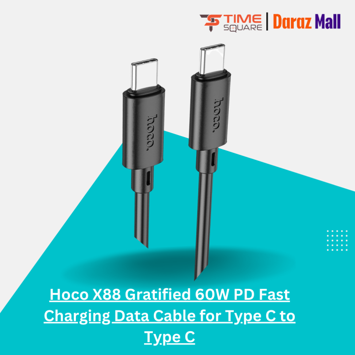 Hoco X88 Gratified 60W PD Fast Charging Data Cable for Type C to Type C ...