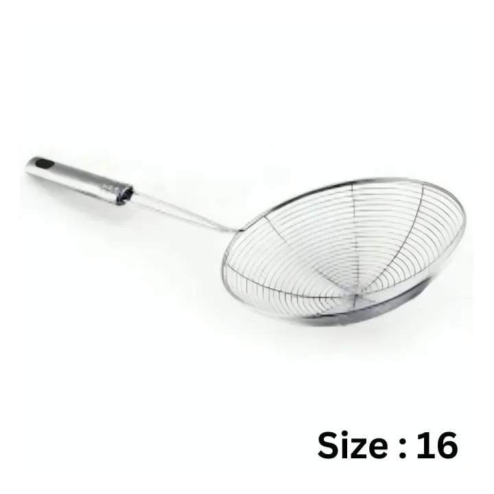Frying strainer/ Large Oil Strainer/ Deep Fry Strainer for Kitchen/ Tel ...