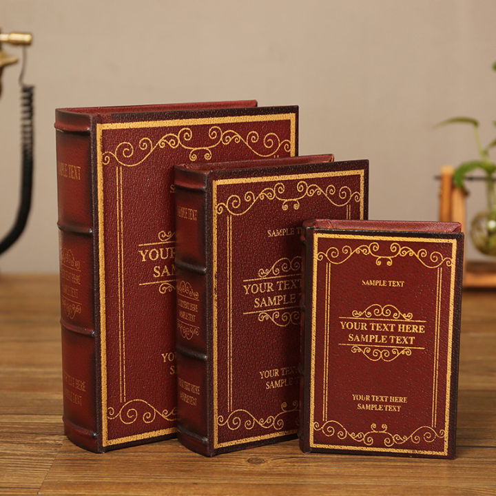 Simulation Book Storage Box Pocket Anxiety Bookshelf European Retro ...