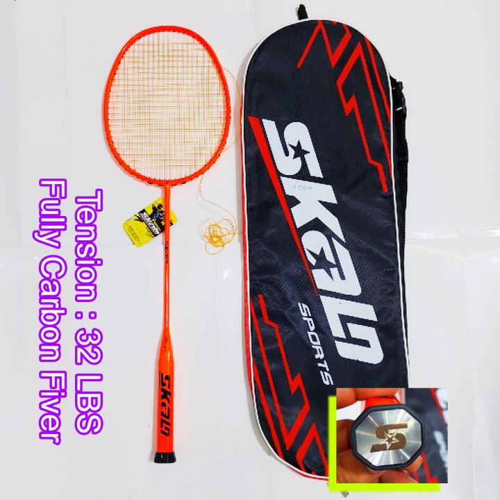 Skalo Badminton Racket String Tension 32 LBS Mashing Gadding Fully ...