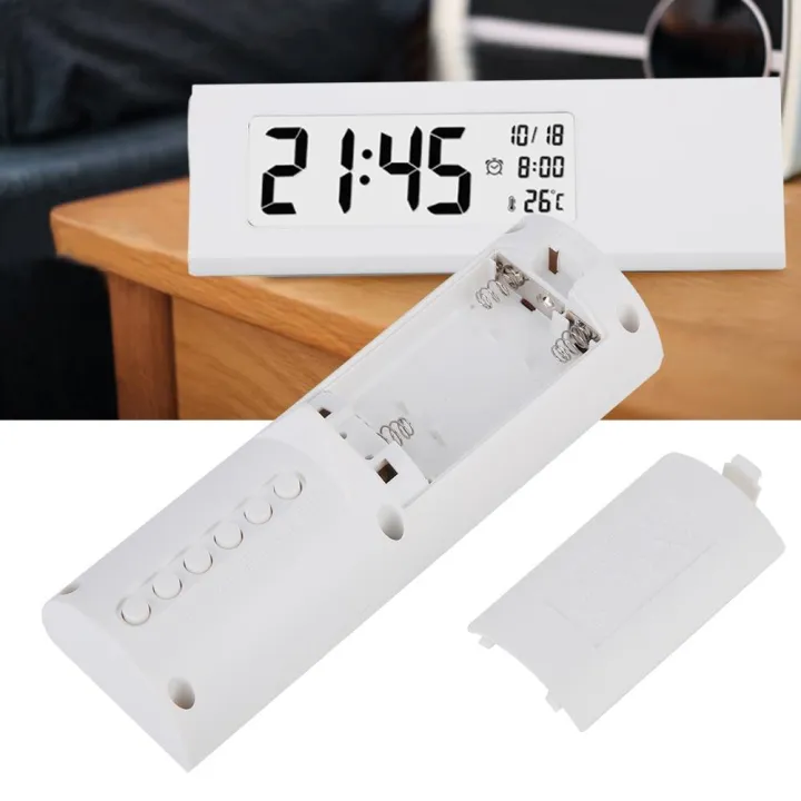 Di tal Alarm Clock LCD Display Bedside Clock with Day Date Temperature ...