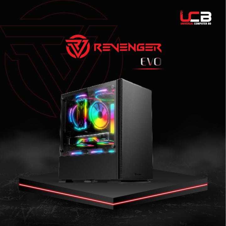 Revenger EVO Mid Tower RGB Gaming Case | Daraz.com.bd