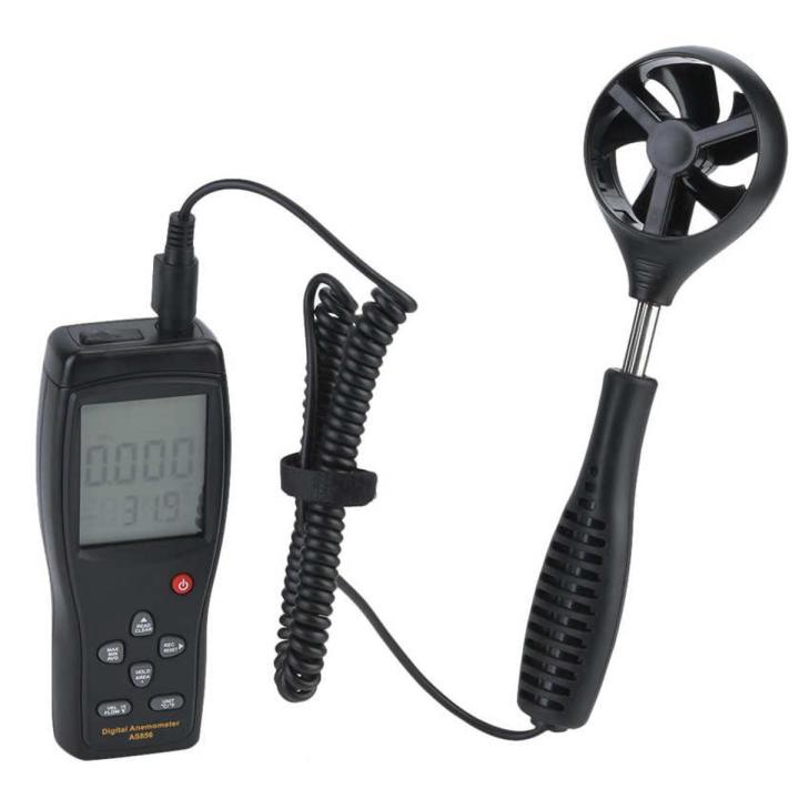 Air-flow Anemometer Wind Speed Meter 0.3-45M/S Temperatur Windmeter USB ...