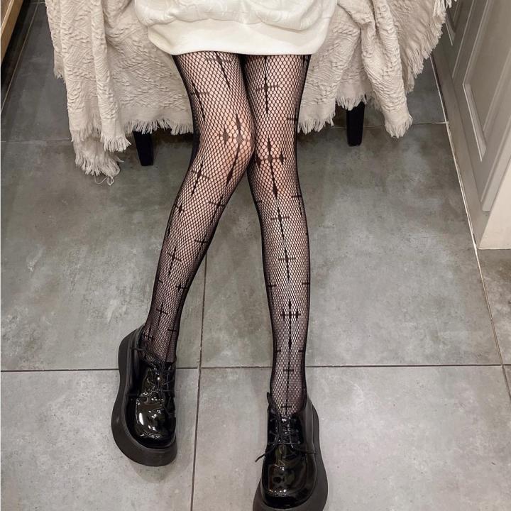 Popular Fashion Black Fishnet Cross Love Heart Snake Tights Pantyhose ...