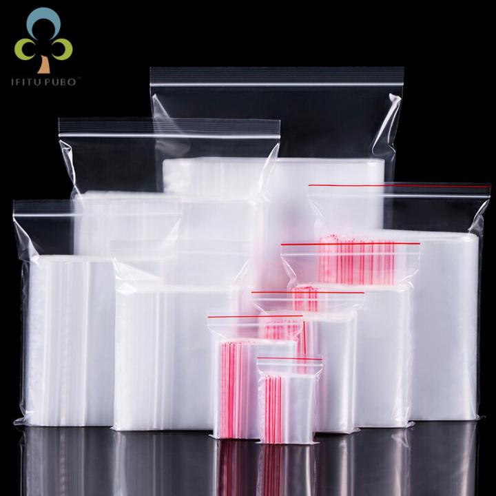 Pack of 4- 4 Mixed sizes Zip Lock Plastic Packet-Each size 100 Pcs ...