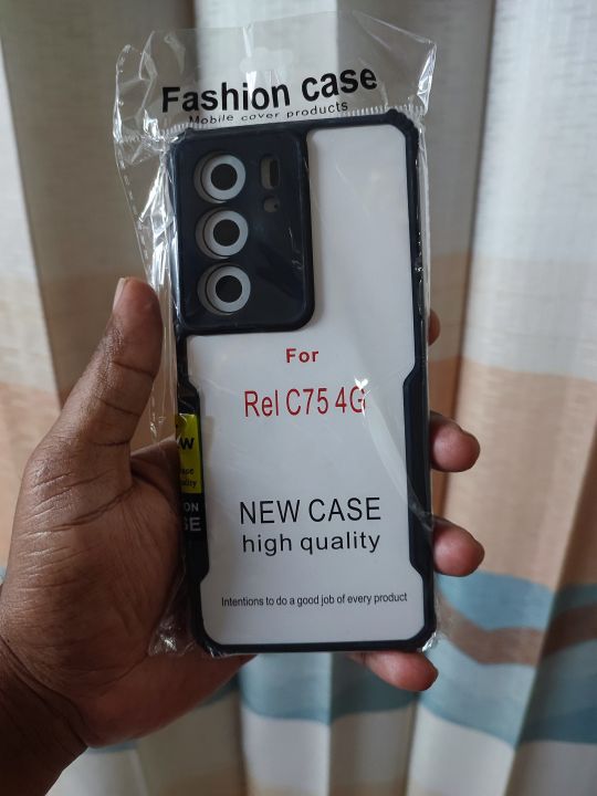 Realme C75 4g Transparent Black Shockproof Camera Protective Premium ...