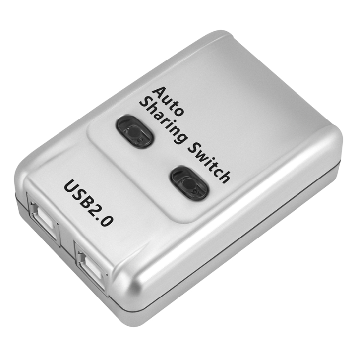 USB 2.0 Auto Sharing Switch 2 Port HUB Adapter Switcher for 2 PC ...