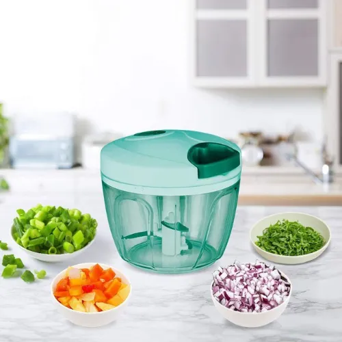Vegetable Chopper Handy Quick Cutter For Kitchen, 3 Blade Stainless ...