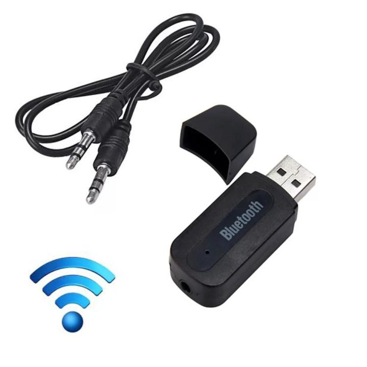 USB Bluetooth Receiver AUX Audio BT Music Adapter Cable Black for Car ...