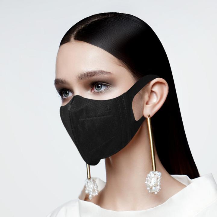 Disposable Mask (Black) 3D 3 ply Non Woven Face Mask Respirator 10pcs ...