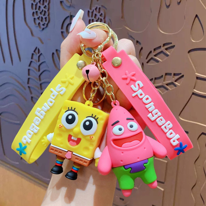Creative SpongeBob SquarePants Keychains, Cute Car Pendants, Cartoon ...
