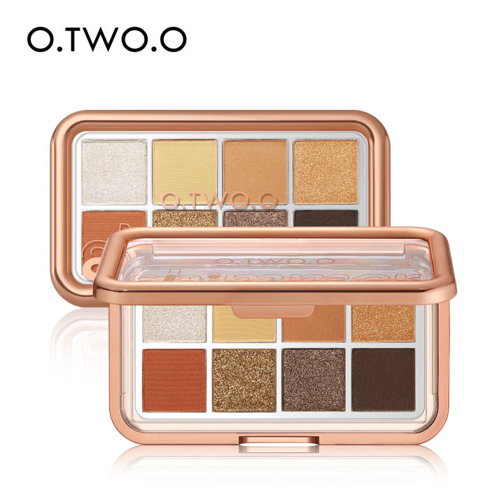 O.TWO.O Eyeshadow Palette 8 Colors Matte Highlighter Eye Shadow Glitter ...