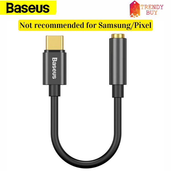 Baseus Type C to 3.5mm Jack Headphone Audio Aux Adapter Cable | Daraz ...