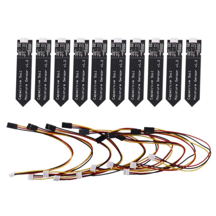10PCS Capacitive Soil Moisture Sensor Module Corrosion Resistant Wide ...