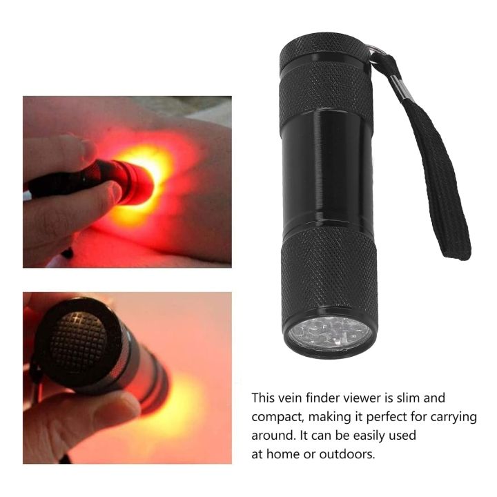 Vein Finder, Red Light, Handheld LED Vein Lamp, Infusion Vein Viewer ...