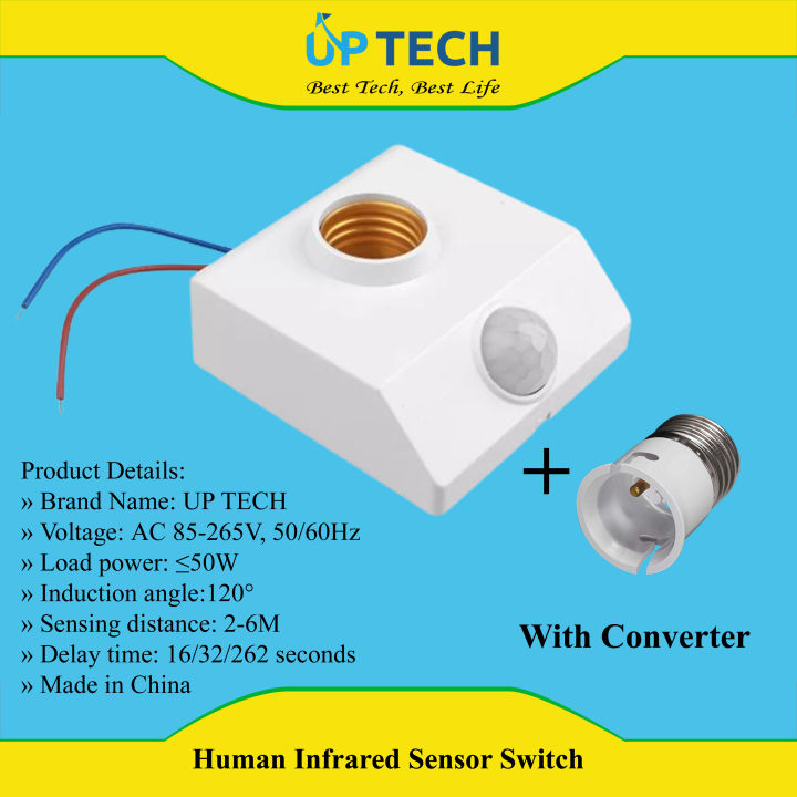 Motion Sensor Holder Pir Infrared Sensor Switch Automatic For E27 Light