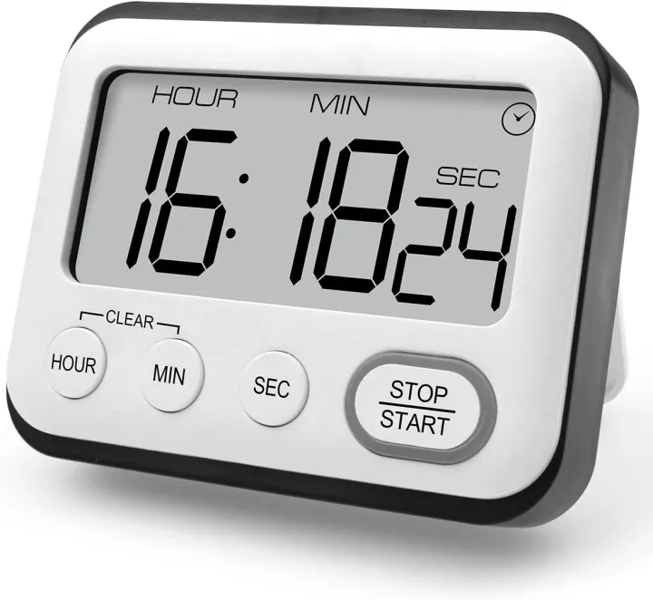Kitchen Clock English 24-hour Electronic Timer Digital Reminder Alarm Clocks Cooking Countdown ...