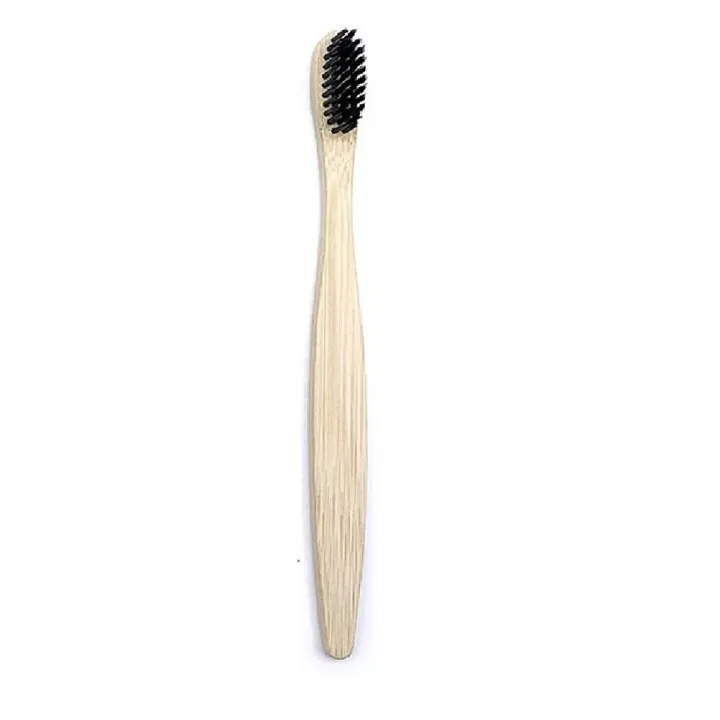 Flat Toothbrush Disposable Bbamboo Charcoal Soft Bristle Toothbrushes ...