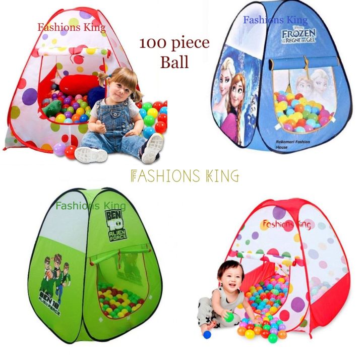 Tent Play House for Kids With 100 pcs plastic balls | Daraz.com.bd
