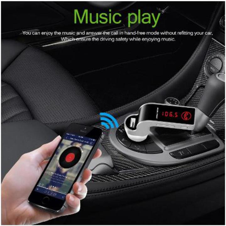 4-in-1 Hands Free Wireless Bluetooth FM Transmitter G7 + AUX Modulator ...