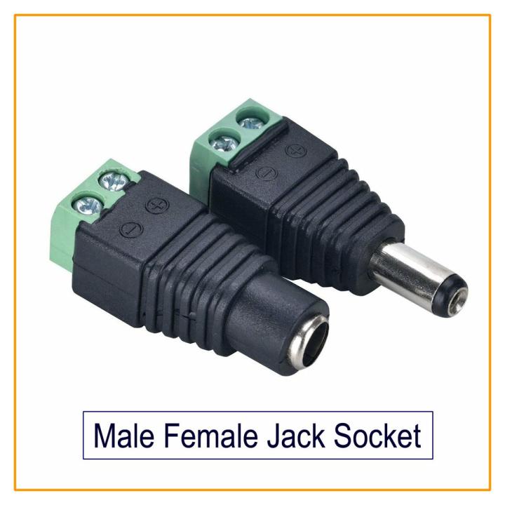 DC Power Balun Connector Adapter Plug Male Female Jack Socket 10 pair ...