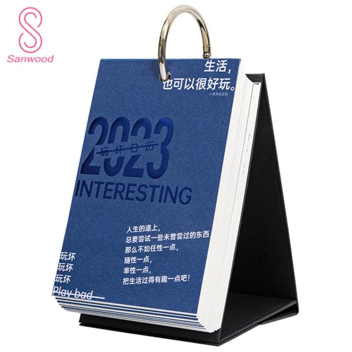 Desk Calendar Triangle Base Daily Clock-in Design Table Calendar Home ...